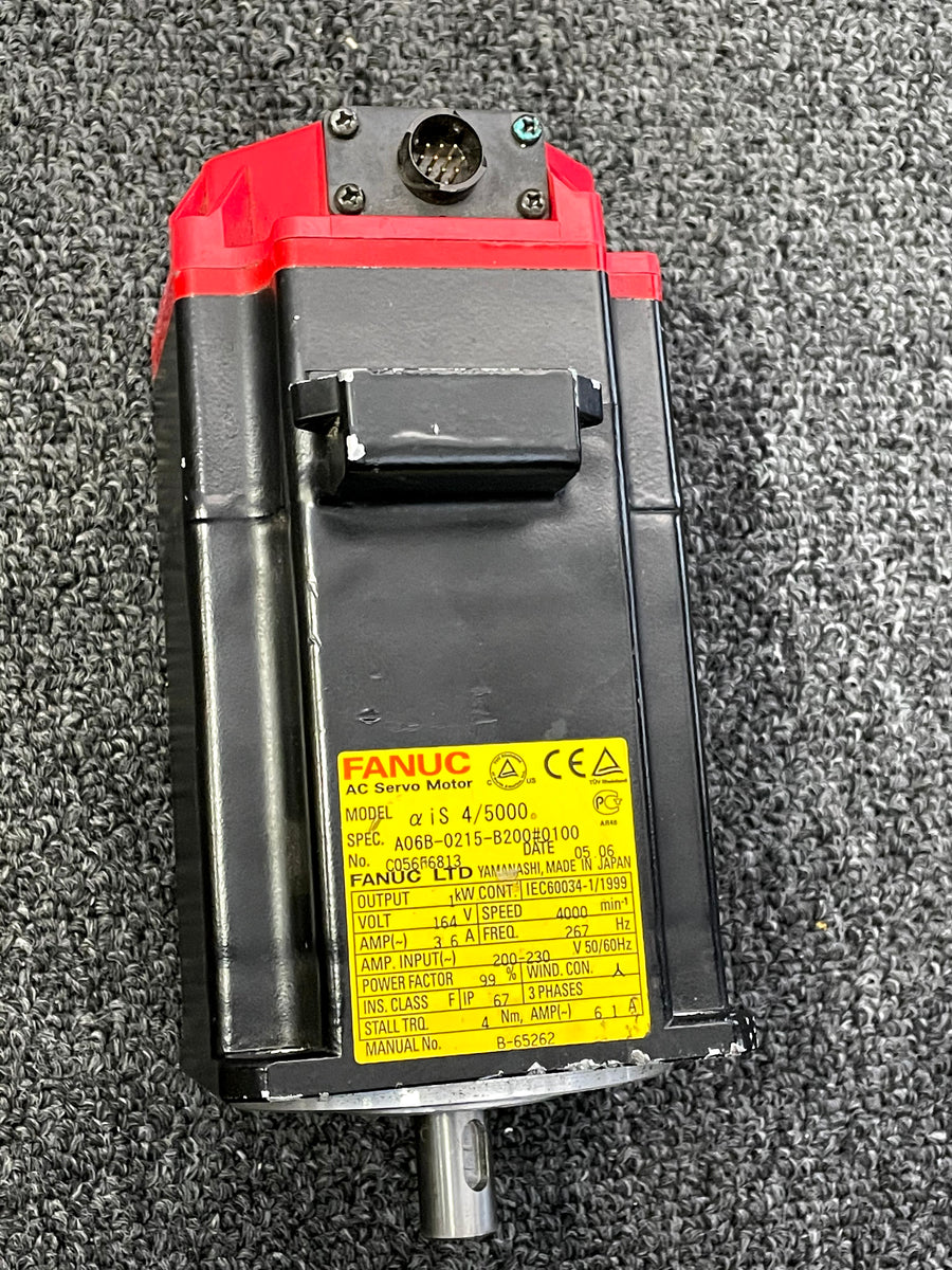 Fanuc A06B-0215-B200#0100 AC Servo Motor Model αis 4/5000 4000 RPM – The Fadal Parts